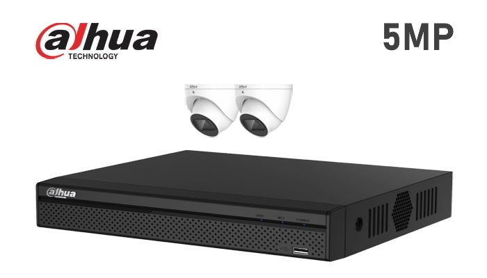 Dahua-Kit-01, 5MP PoC 2 turret CCTV camera system