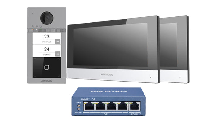 Hikvision Kit-2-PoE two way wired IP video intercom system