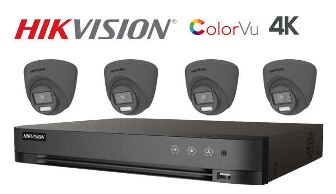 Hikvision-Kit-14 8MP(4K) ColorVu 4 turret camera CCTV system