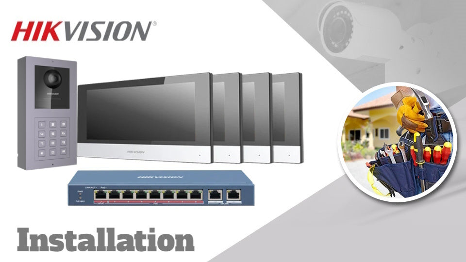 Hikvision 4-Way IP Video Intercom System | 4 Indoor Stations & PoE ...